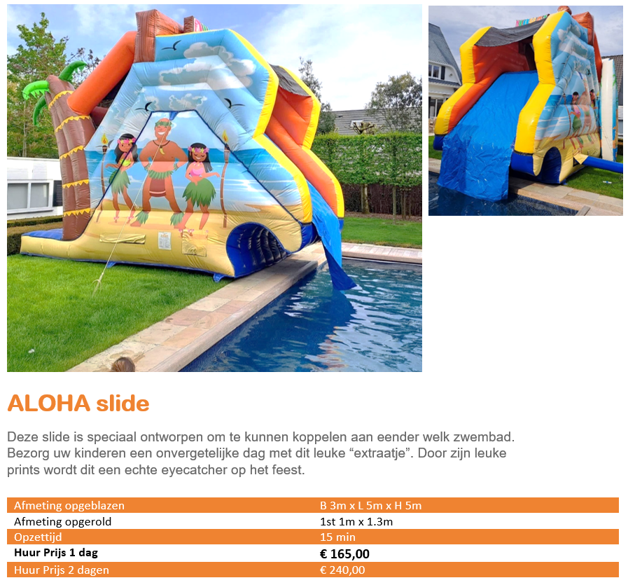 zwembad slide :: Nr1springkasteelhuren